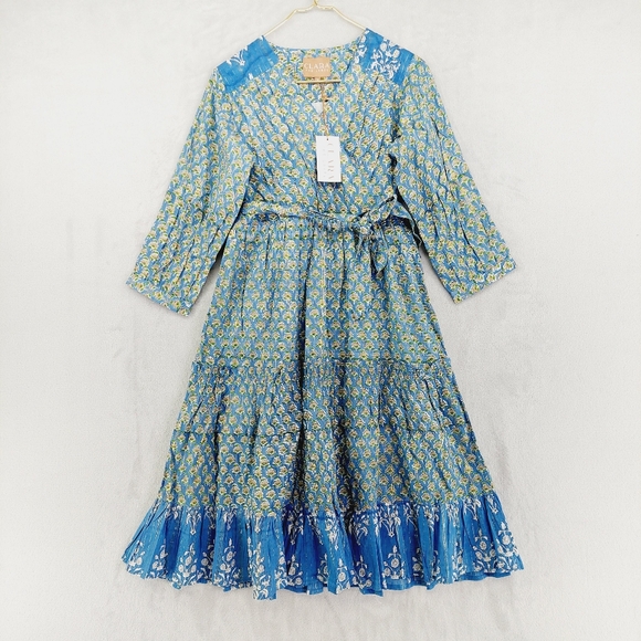 Clara The Label | Dresses | New Clara The Label Long Sleeve Blue Floral ...